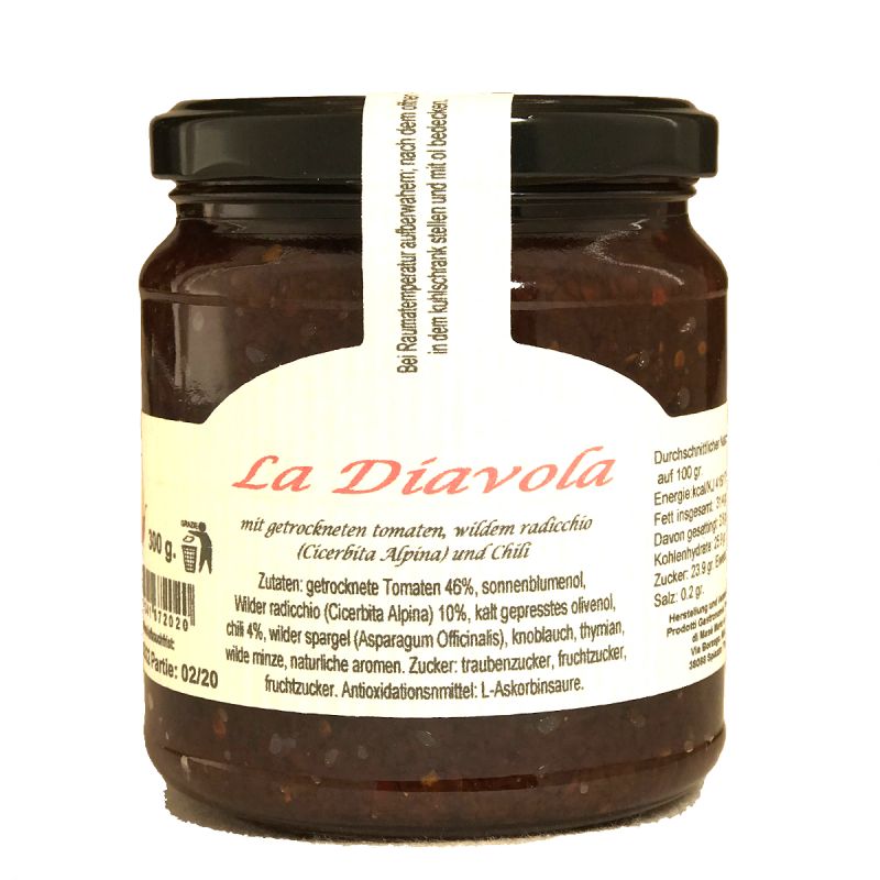 Salsa la Diavola - scharfe Wildgemüsesauce 300 g - Mario Masè Frà | 551 ...